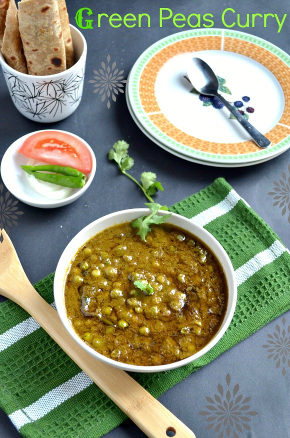 Green Peas Curry/Green peas Masala- Restaurant Style ~ Nalini'sKitchen